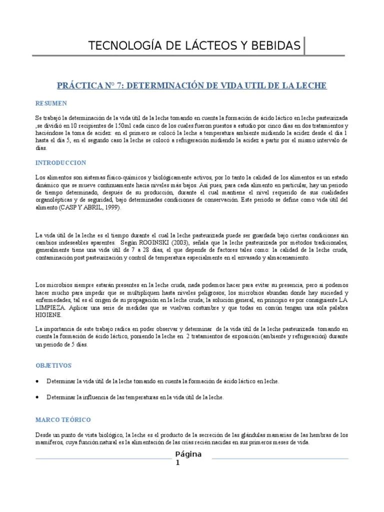 Vida útil de la leche cruda - Lacteos Franz